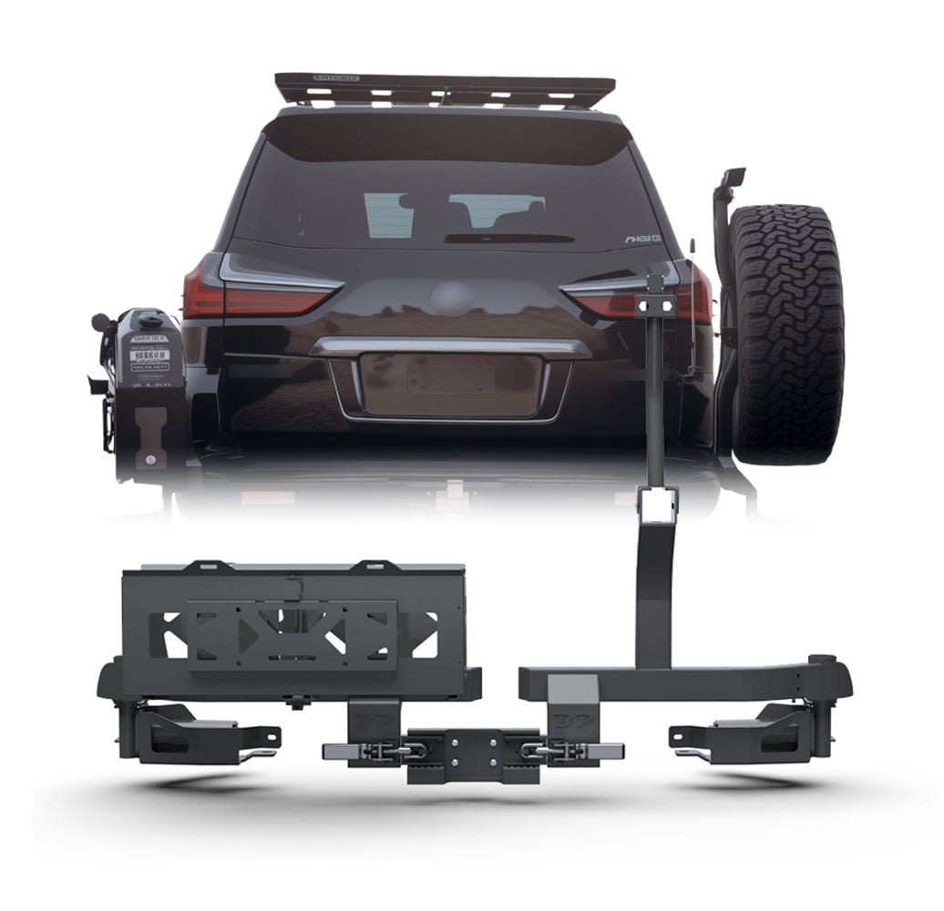 LX570 Off-road Tire Rack & Oil Bucket Rack — BP4WD-Off-road vehicle ...